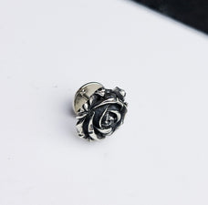 Silver Rose Lapel Pin — Inchoo Bijoux